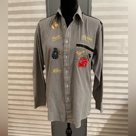 Marquis | Tops | Marquis Plaid Embellish Button Down A43sh | Poshmark